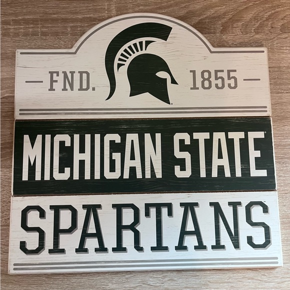 Wall Decor | Msu Spartans Rustic Wall Art Decor Michigan State ...
